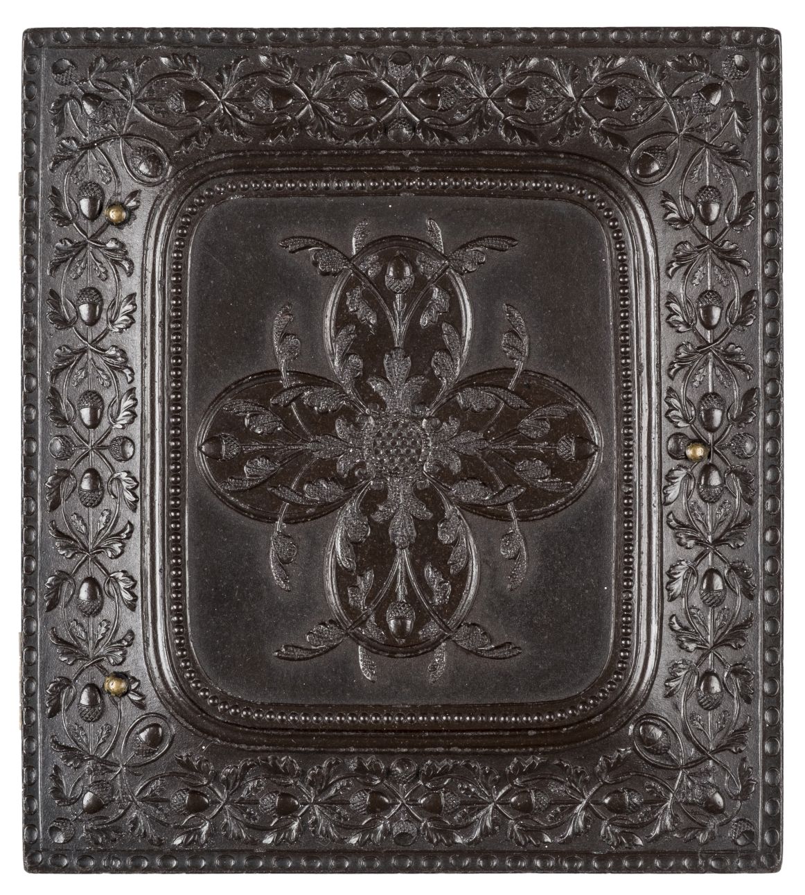 Lot 465 - Scroll & acorn motif with acorn borders.