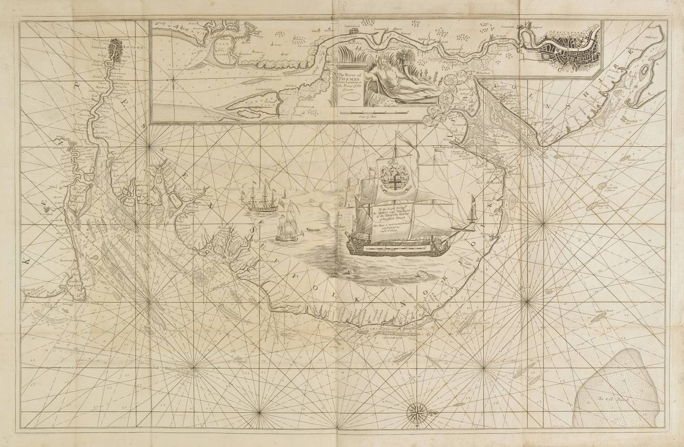 Lot 134 - Sea chart.
