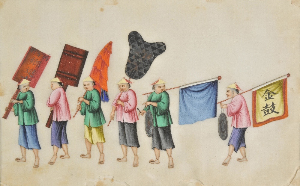 Lot 319 - Chinese Rice Paper Drawings.