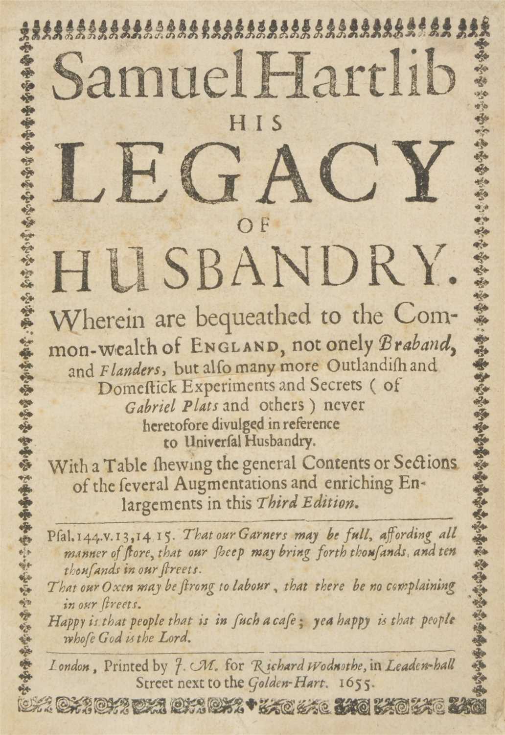 Lot 150 - Hartlib, Samuel