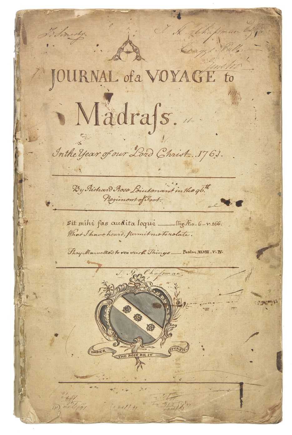 Lot 354 - India - Manuscript Diary.