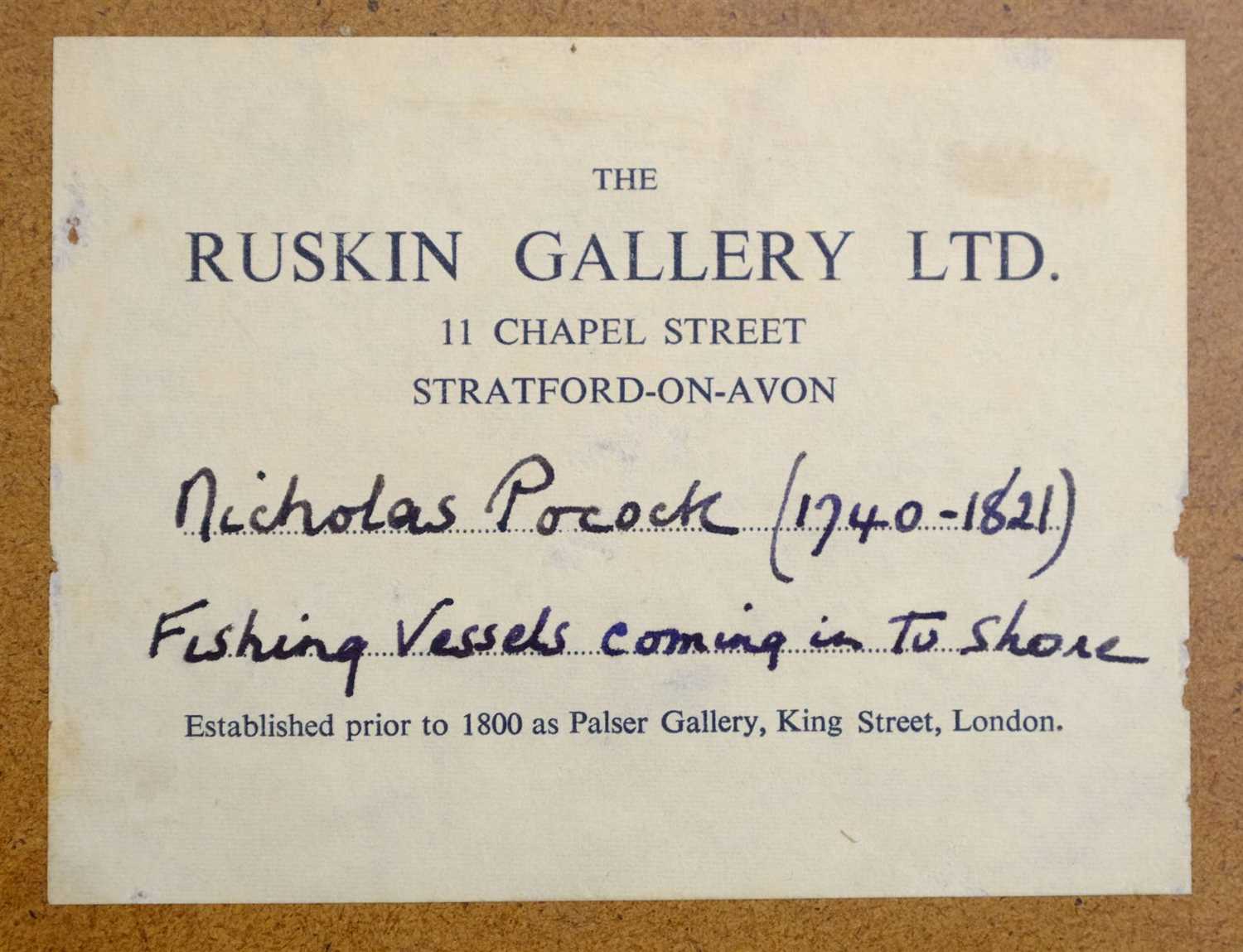 Lot 290 - Attributed to Nicholas Pocock (1740-1821).