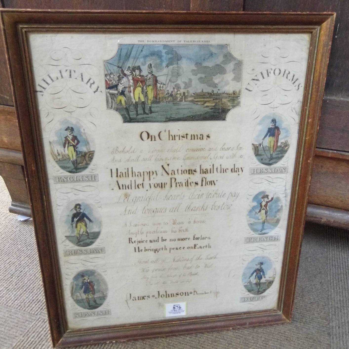 Lot 876 - Calligraphic Broadside.