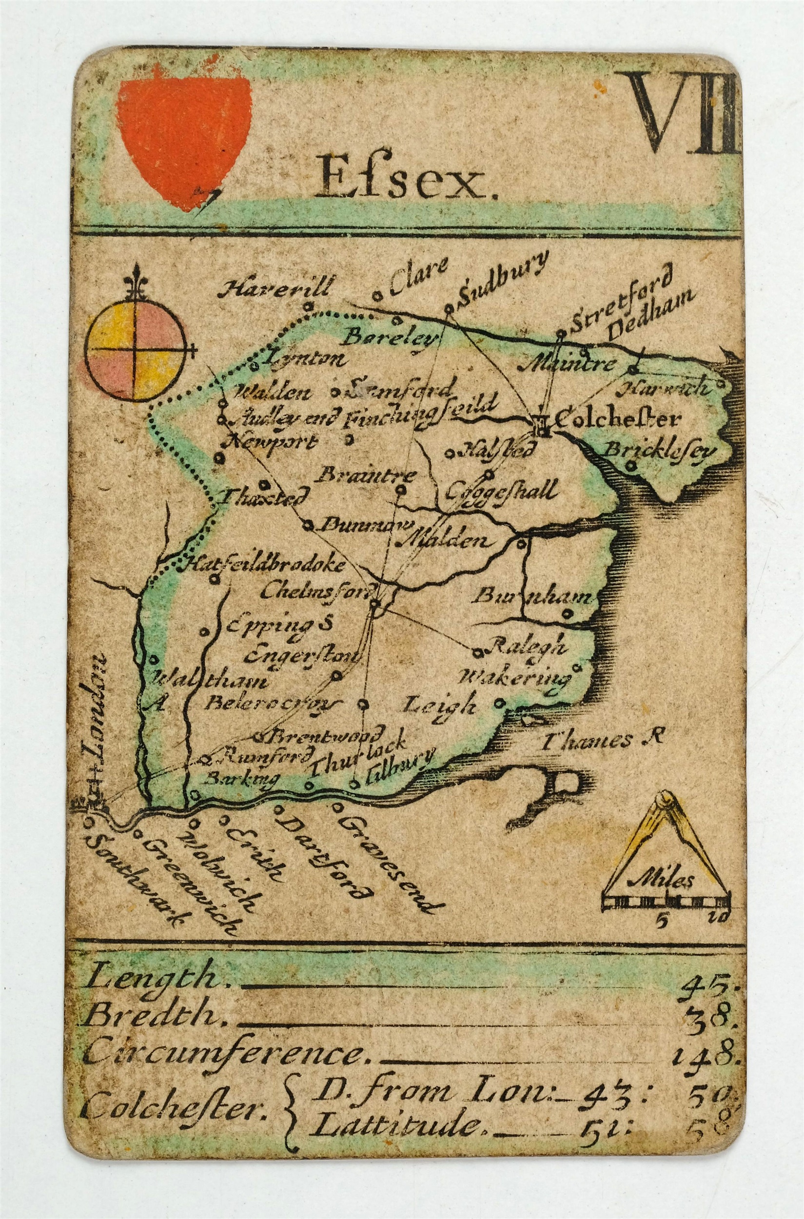 Lot 597 - Robert Morden Miniature Map Playing Cards.