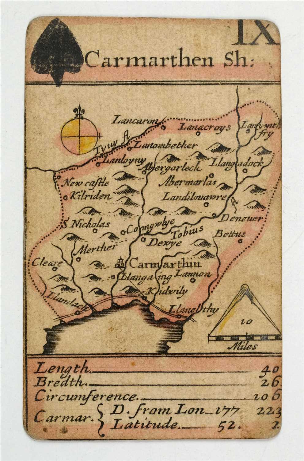 Lot 597 - Robert Morden Miniature Map Playing Cards.