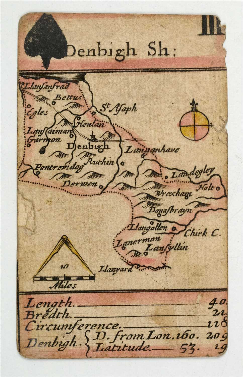 Lot 597 - Robert Morden Miniature Map Playing Cards.