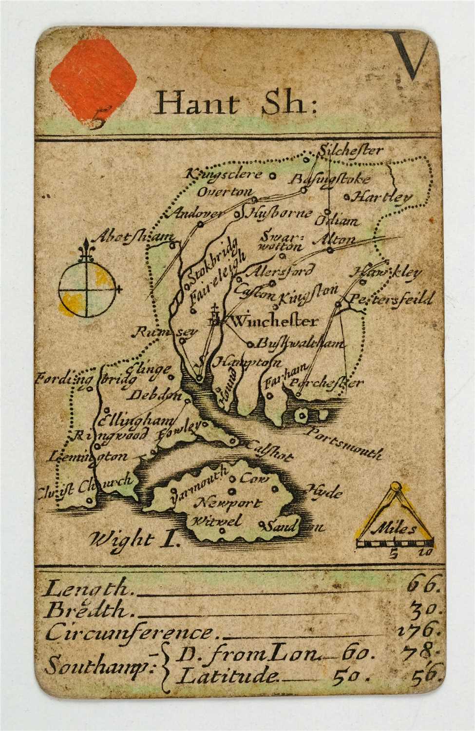 Lot 597 - Robert Morden Miniature Map Playing Cards.