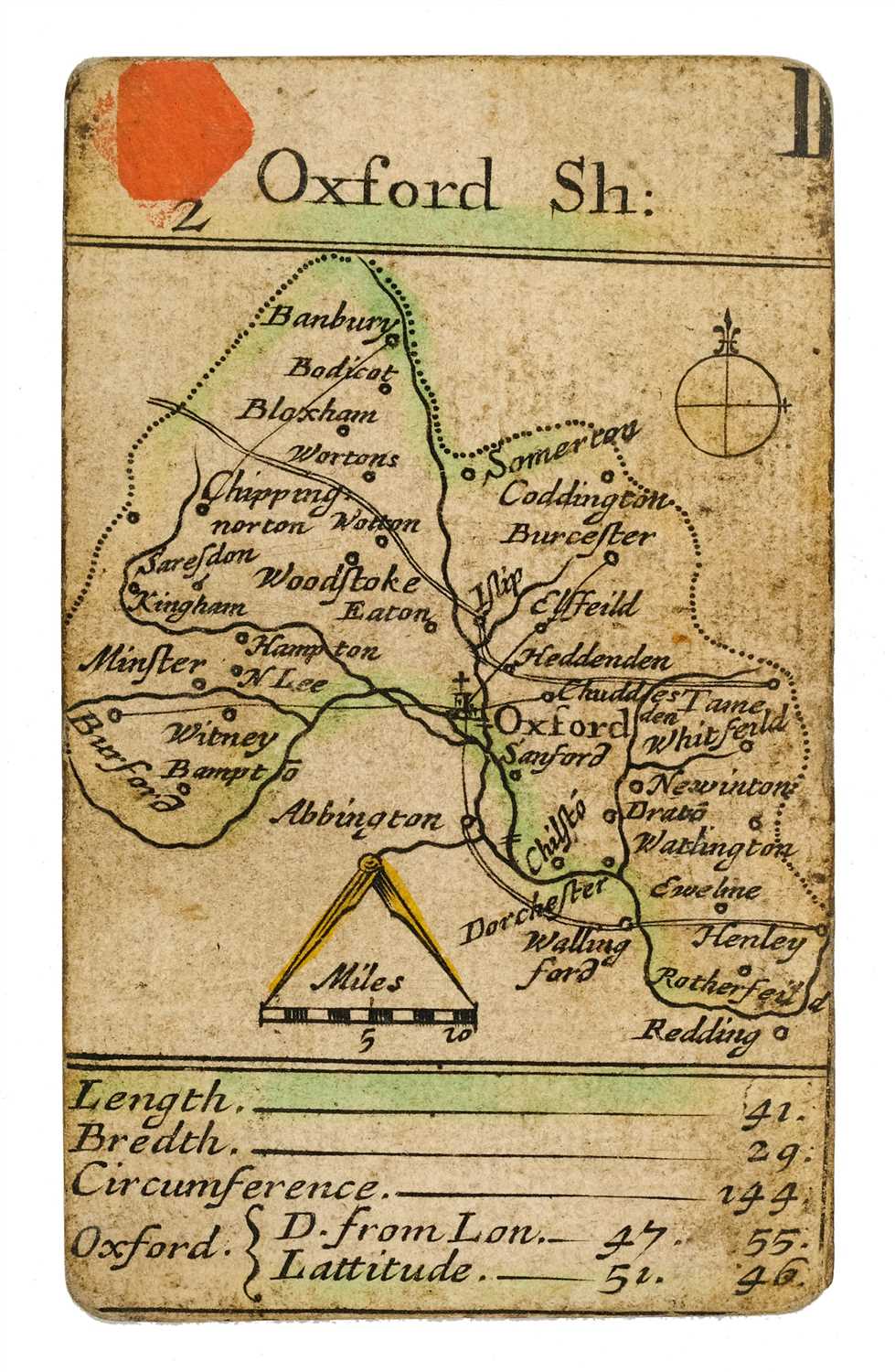 Lot 597 - Robert Morden Miniature Map Playing Cards.