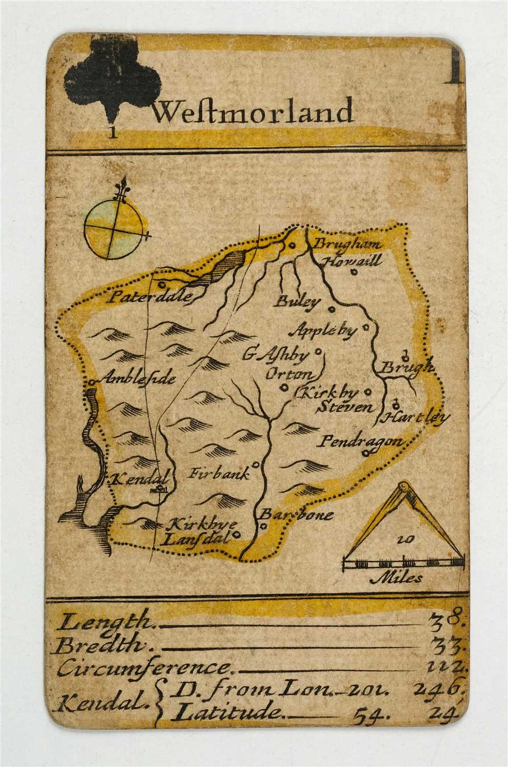 Lot 597 - Robert Morden Miniature Map Playing Cards.