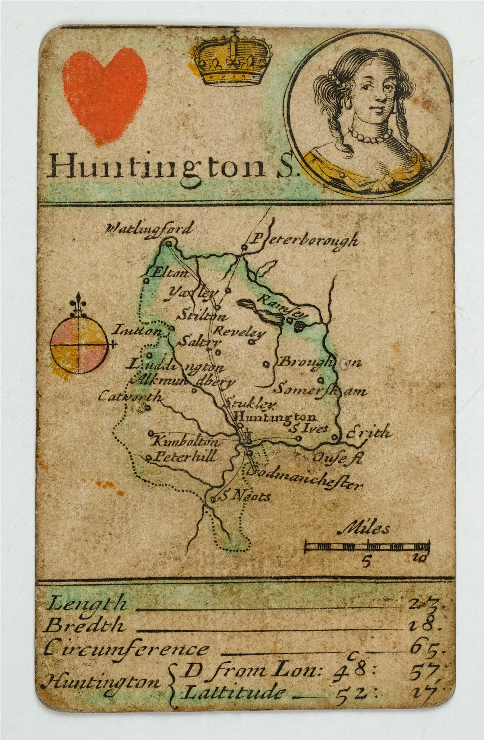 Lot 597 - Robert Morden Miniature Map Playing Cards.