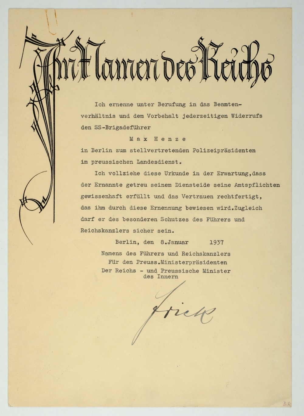 Lot 910 - Hitler, Adolf, 1889-1945