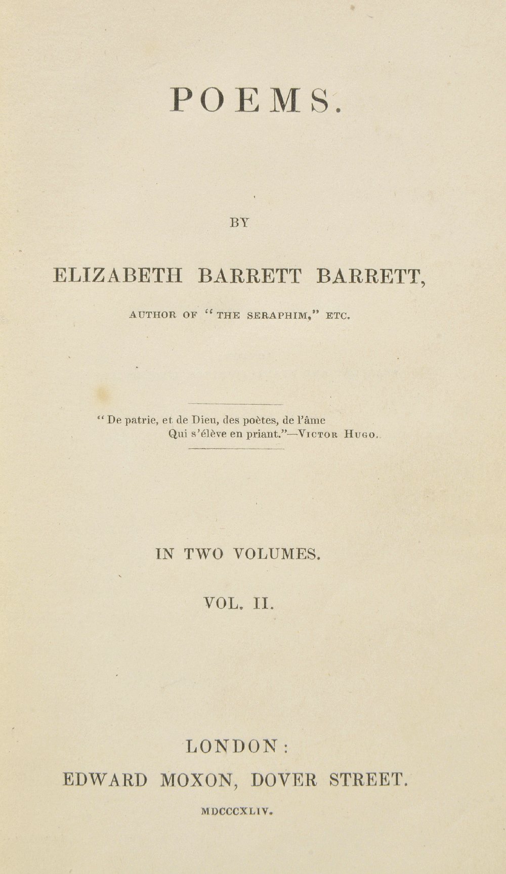 Lot 274 - [Browning, Elizabeth Barrett].
