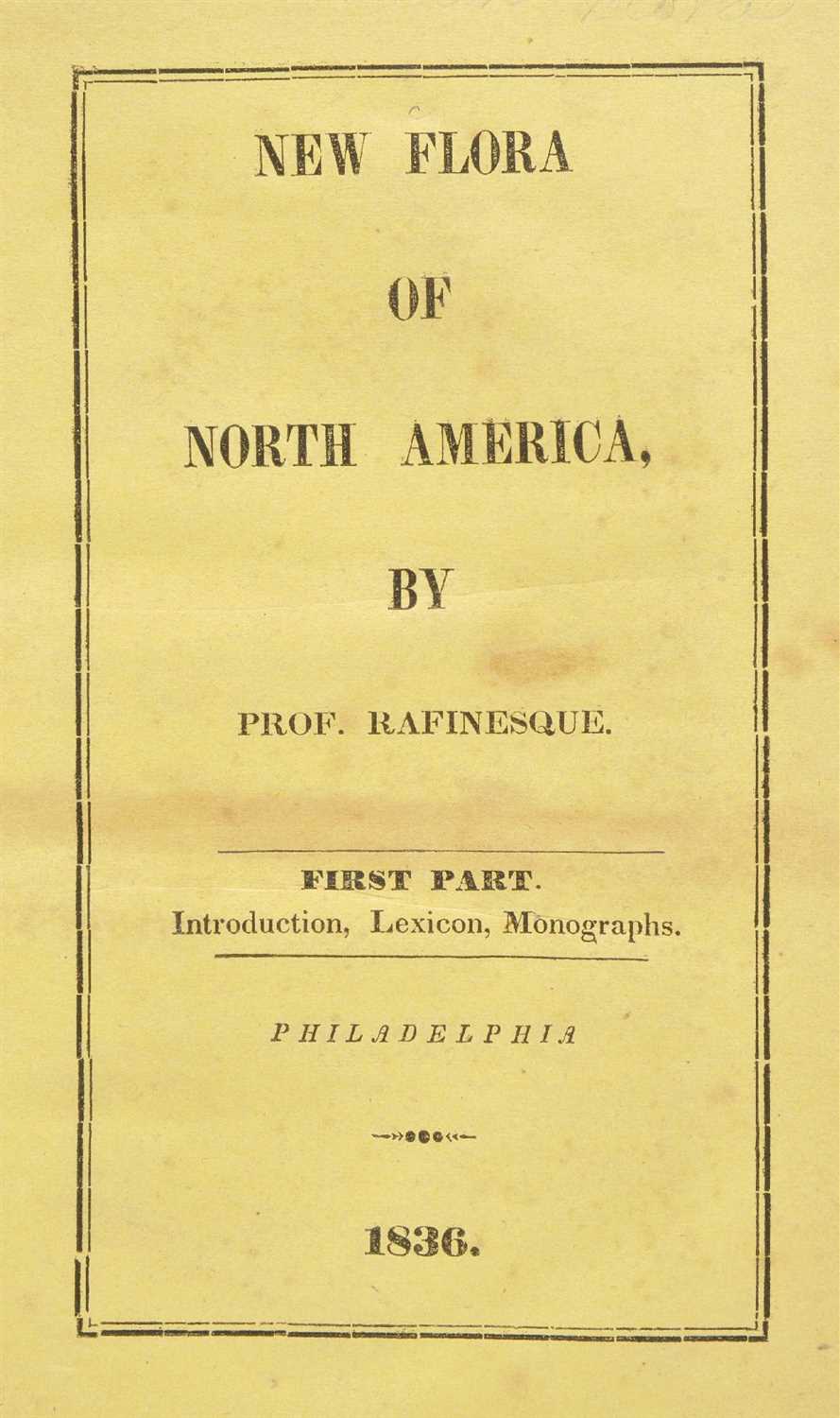 Lot 77 - Rafinesque, Constantine Samuel