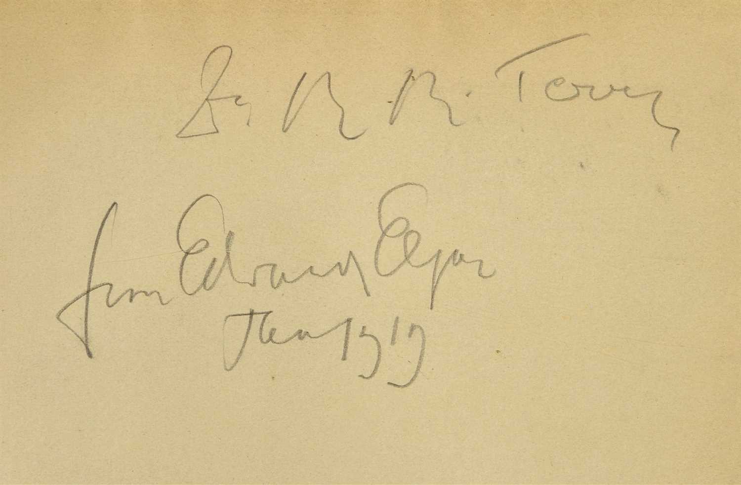 Lot 251 - Elgar, Edward, 1857-1934