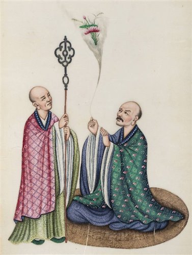 Lot 130 - Chinese Pith Paintings.