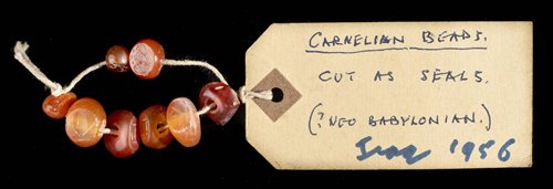 Lot 223 - Sasanian carnelian bead seals, Lot 223 - Sasanian carnelian bead seals,