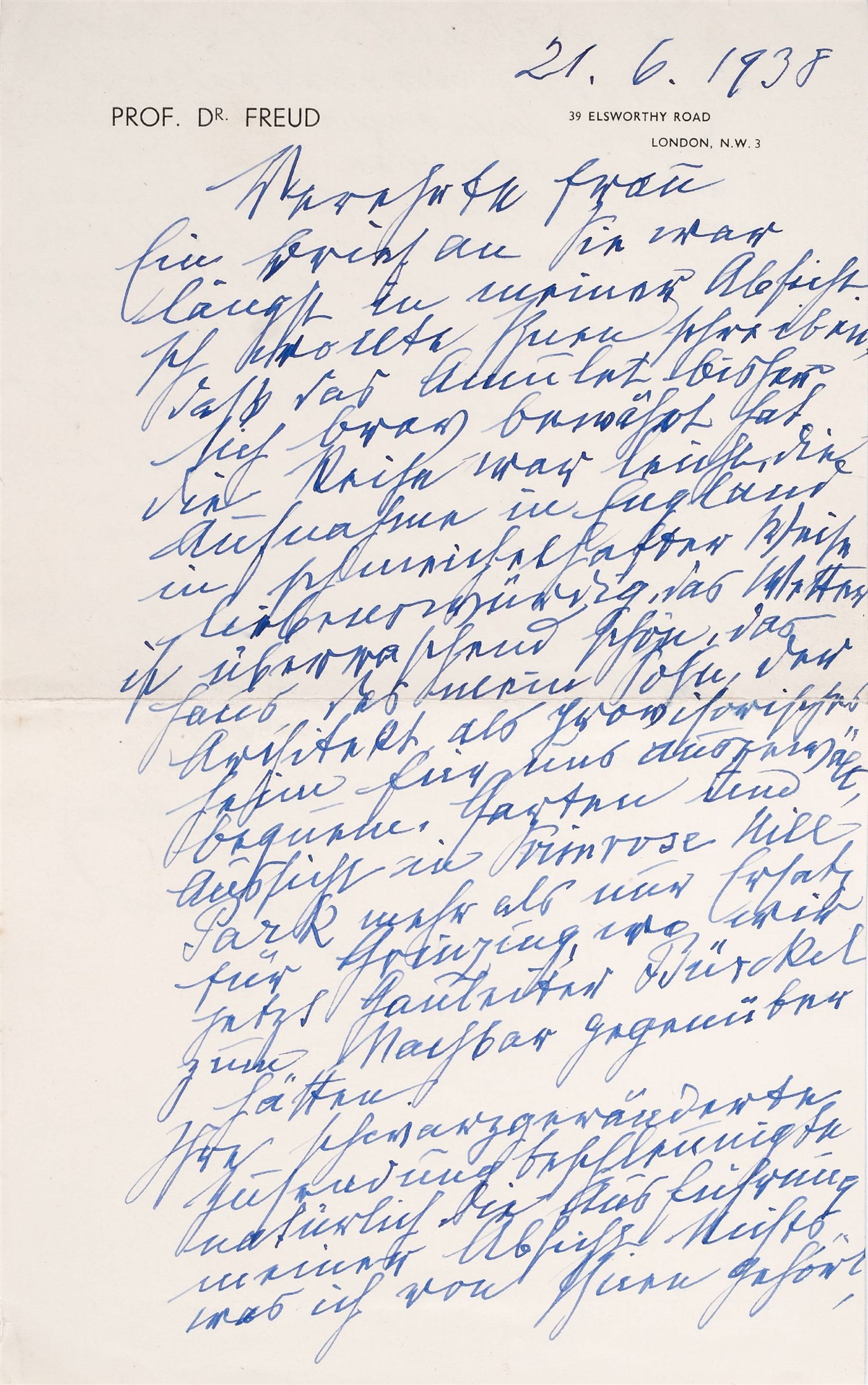 Lot 139 - Freud (Sigmund, 1856-1939).