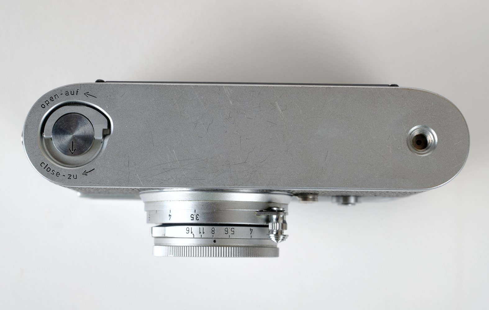 Lot 391 - Leica M1 camera (1959) with Elmar 50mm f/2.8