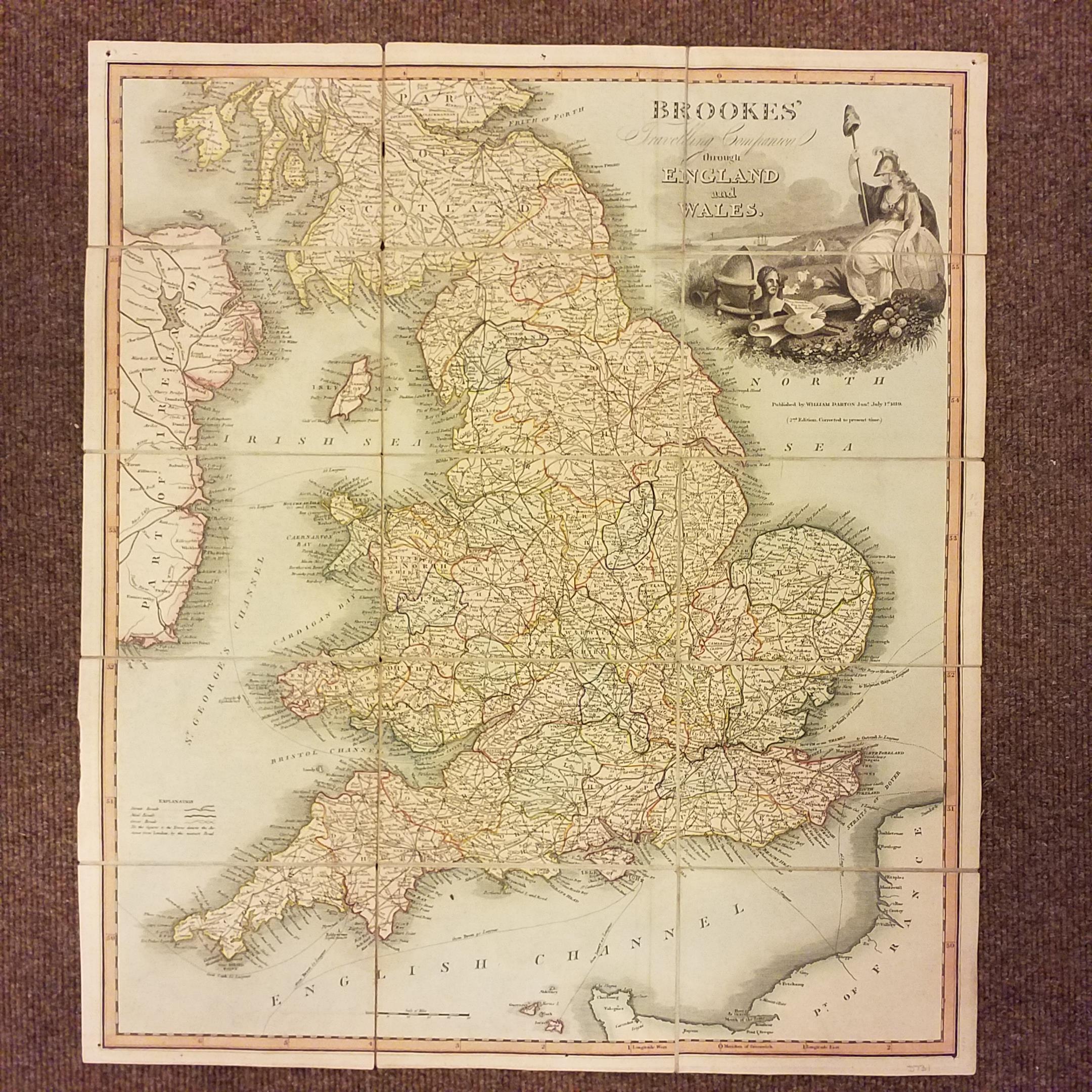 Lot 230 - Folding maps. England & Wales