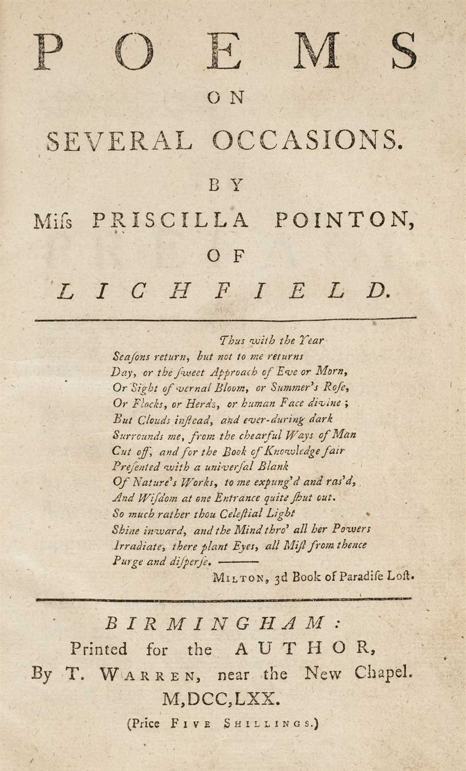 Lot 254 Pointon Priscilla Poems On Several lot-254-pointon-priscilla-poems-on-several