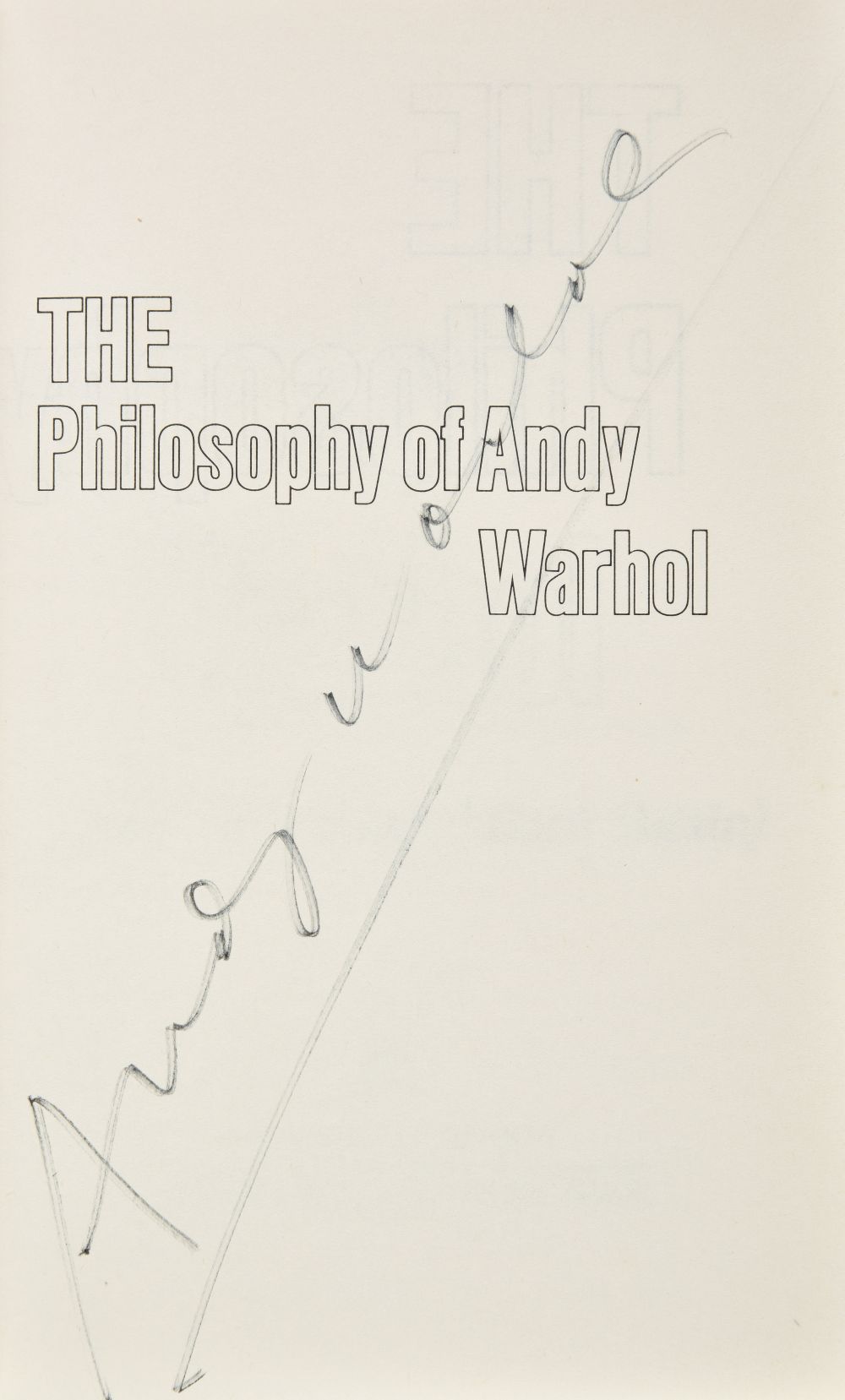 Lot 365 - Warhol (Andy, 1928-1987). The Philosophy of