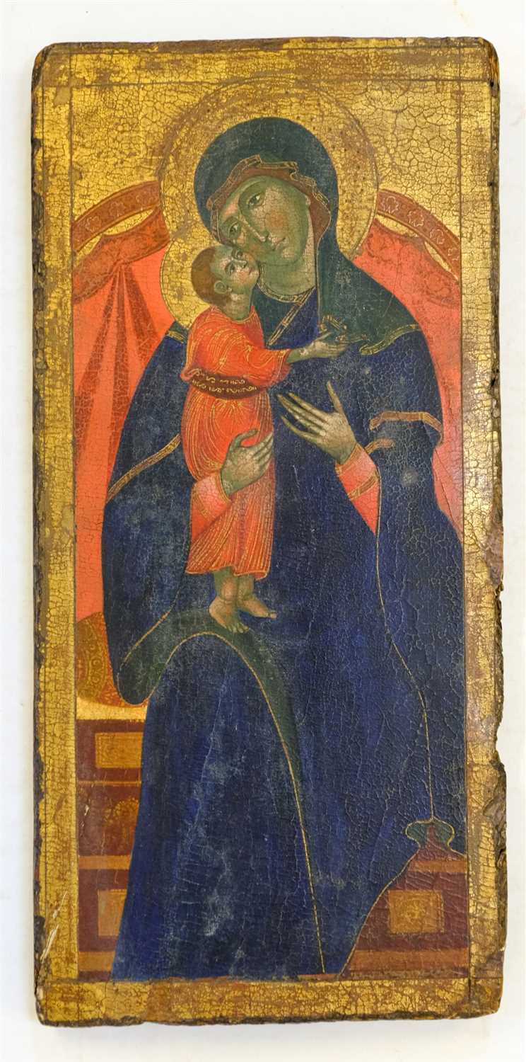 Lot 190 - Sienese School. Madonna and Child, 14th or