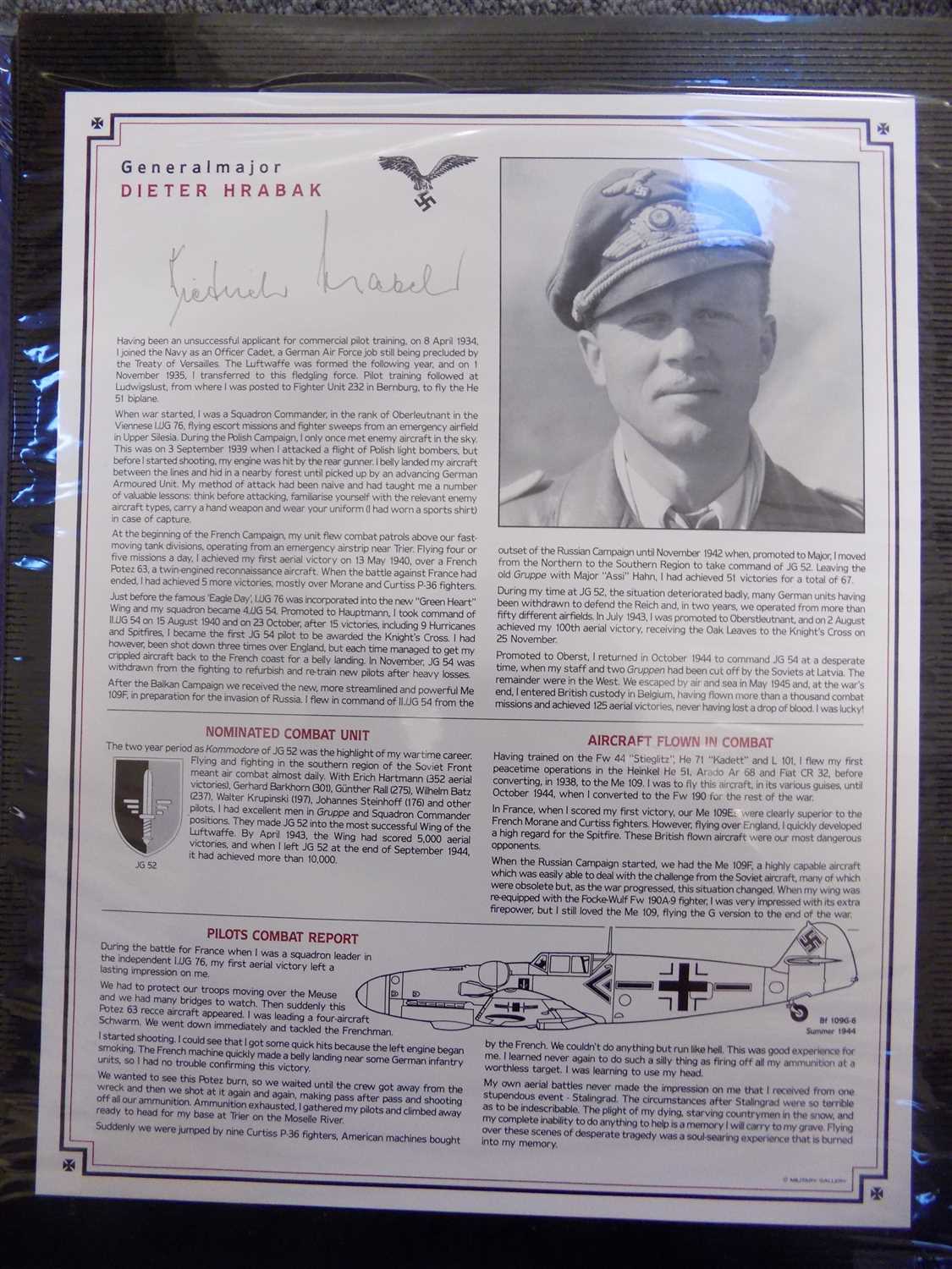 Lot 111 - Luftwaffe Fighter Aces Collection. An album