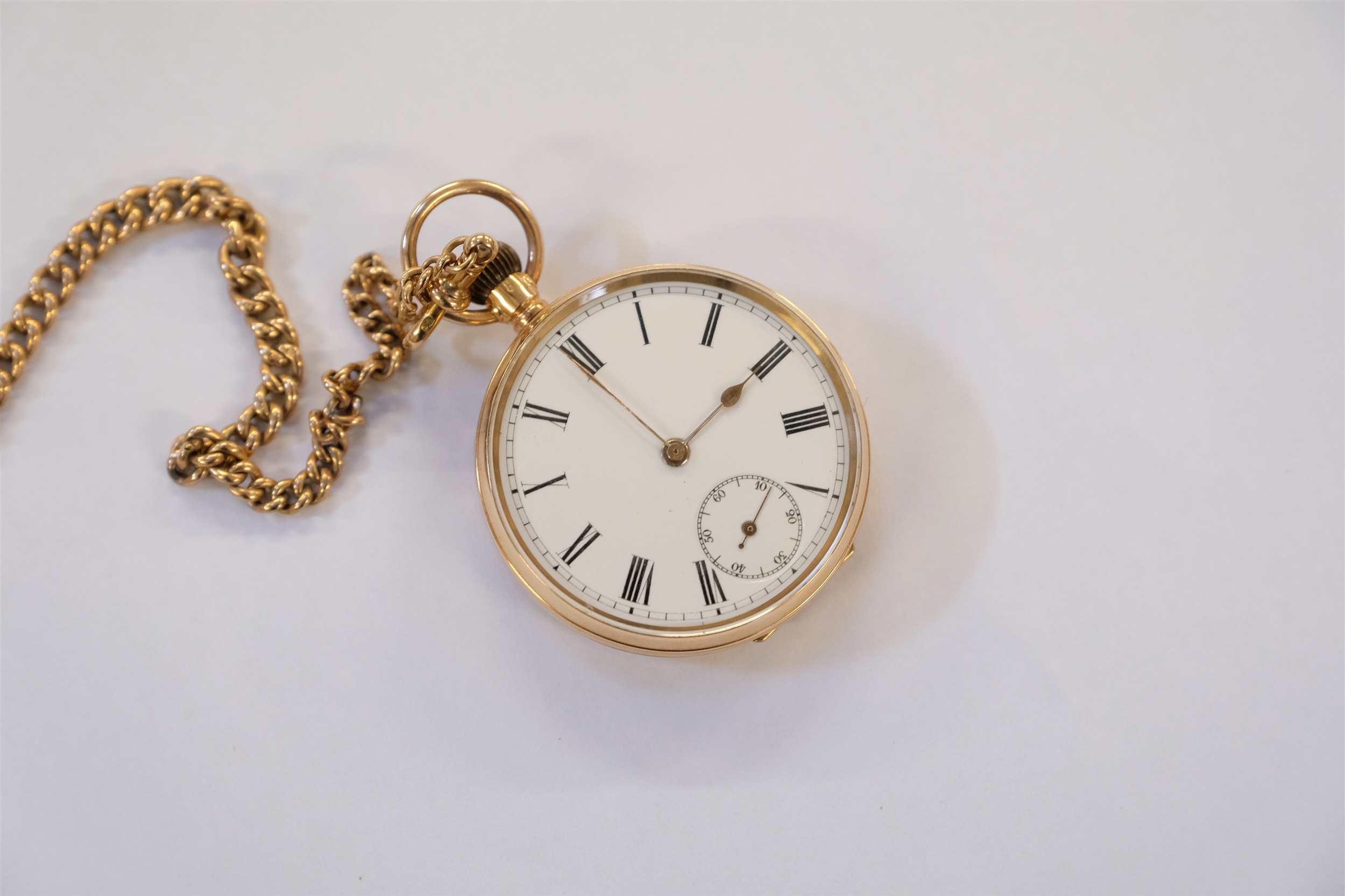 Lot 18 - Pocket watch. An Edwardian 9ct gold open face