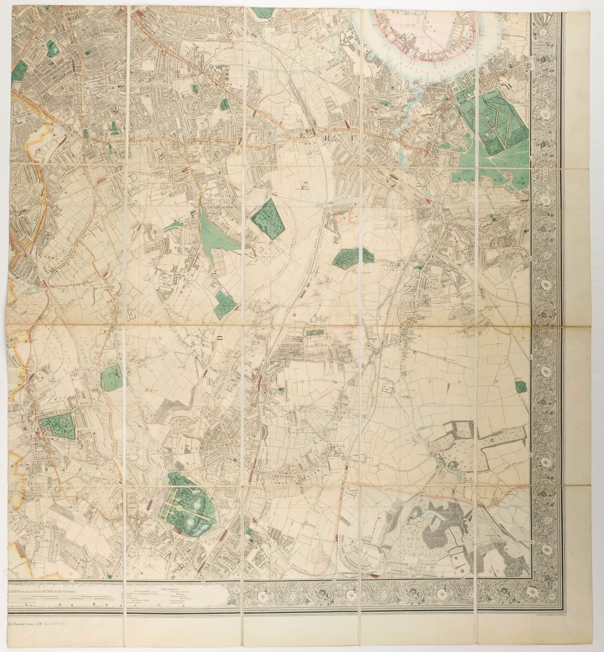 Lot 31 - London. Stanford's Map of Modern London...,