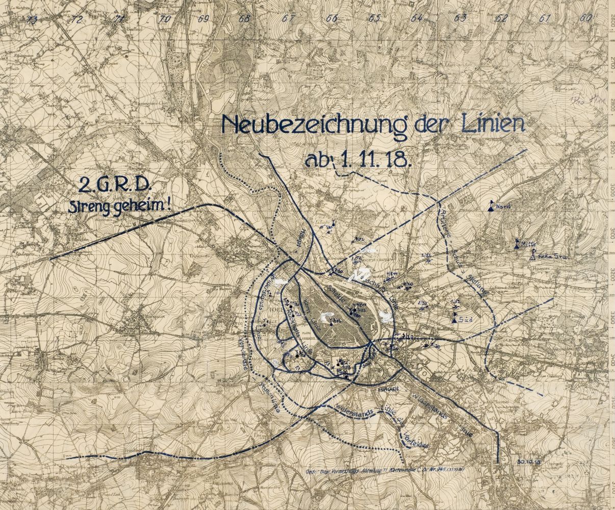 Lot 260 - WWI. Trench Map & Aerial Photographs