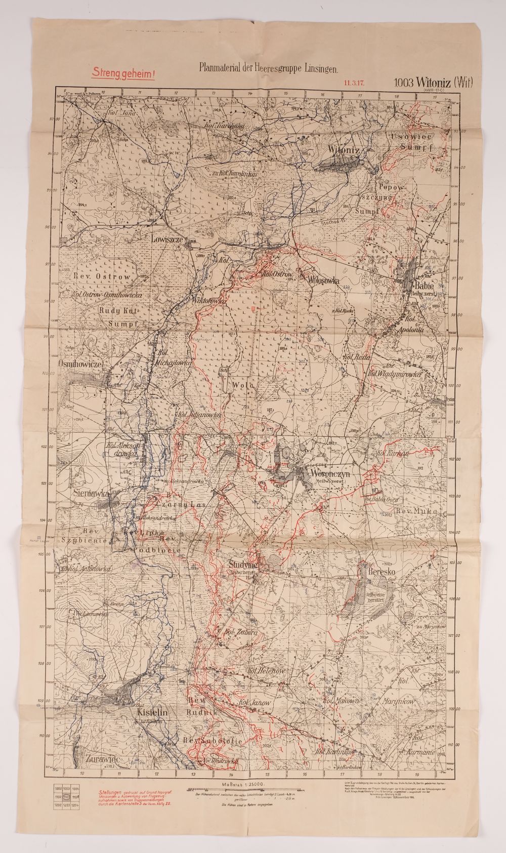 Lot 260 - WWI. Trench Map & Aerial Photographs