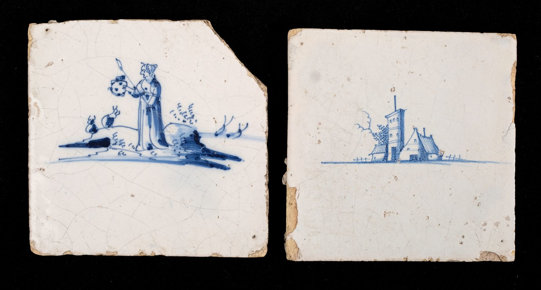 Lot 70 - Delft. A collection of Delft tiles, 18th