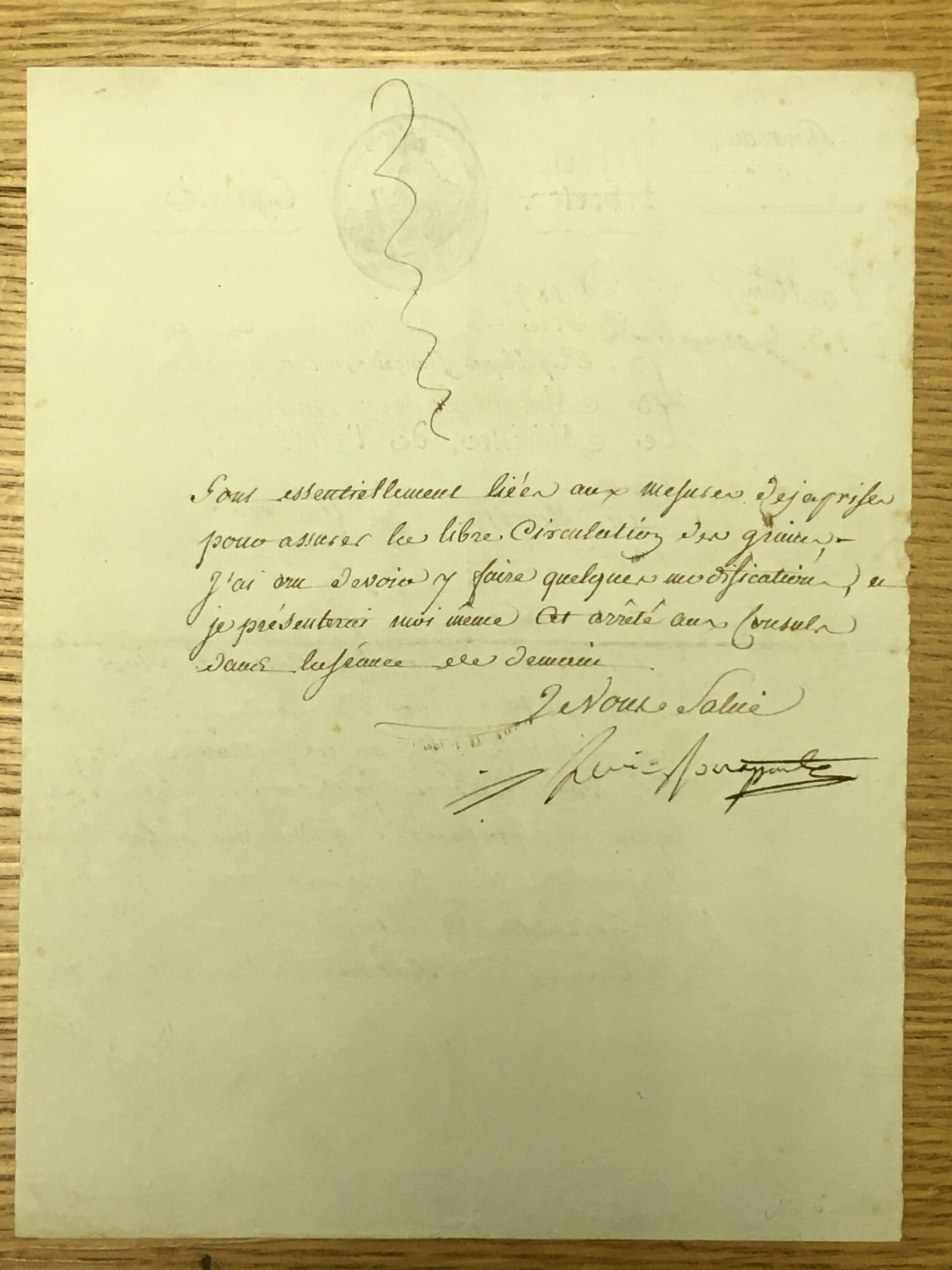 Lot 246 - Napoleon (1769-1821). A letter signed by