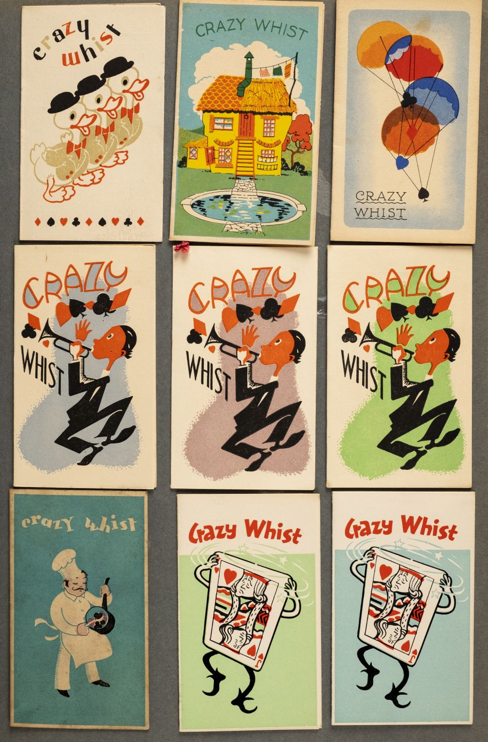 Lot 544 - Playing cards. An album of whist and bridge