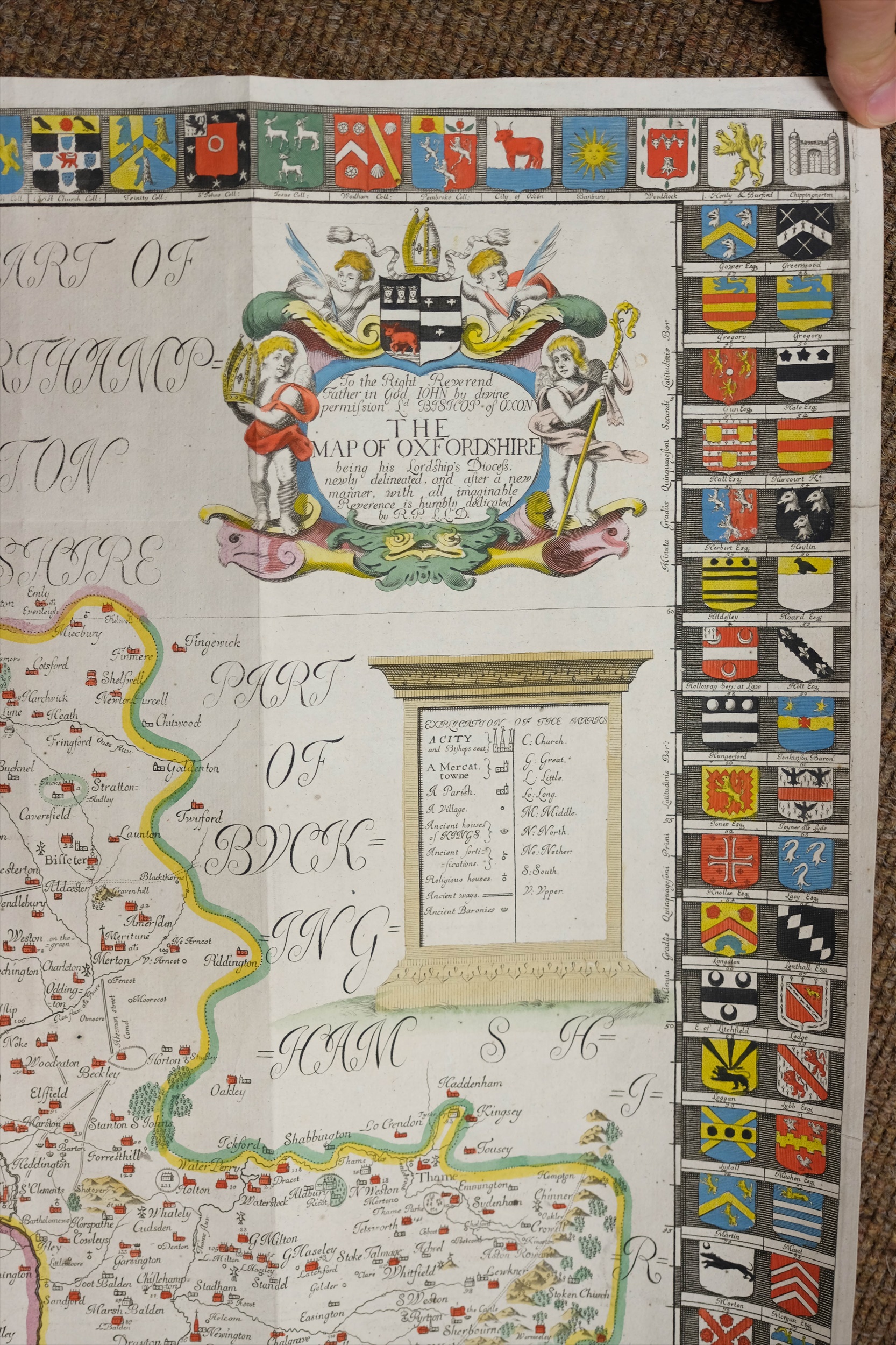 Lot 144 - Oxfordshire. Plot (Robert), The Map of