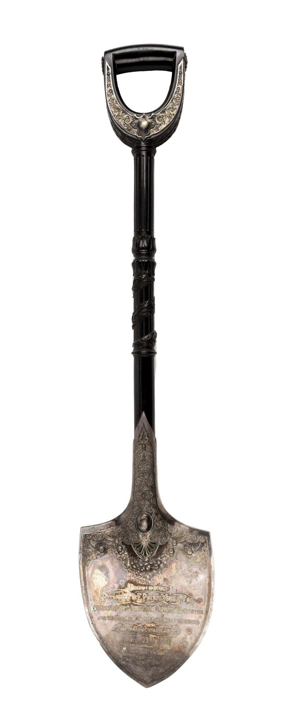 Lot 75 - Presentation spade. A fine Victorian