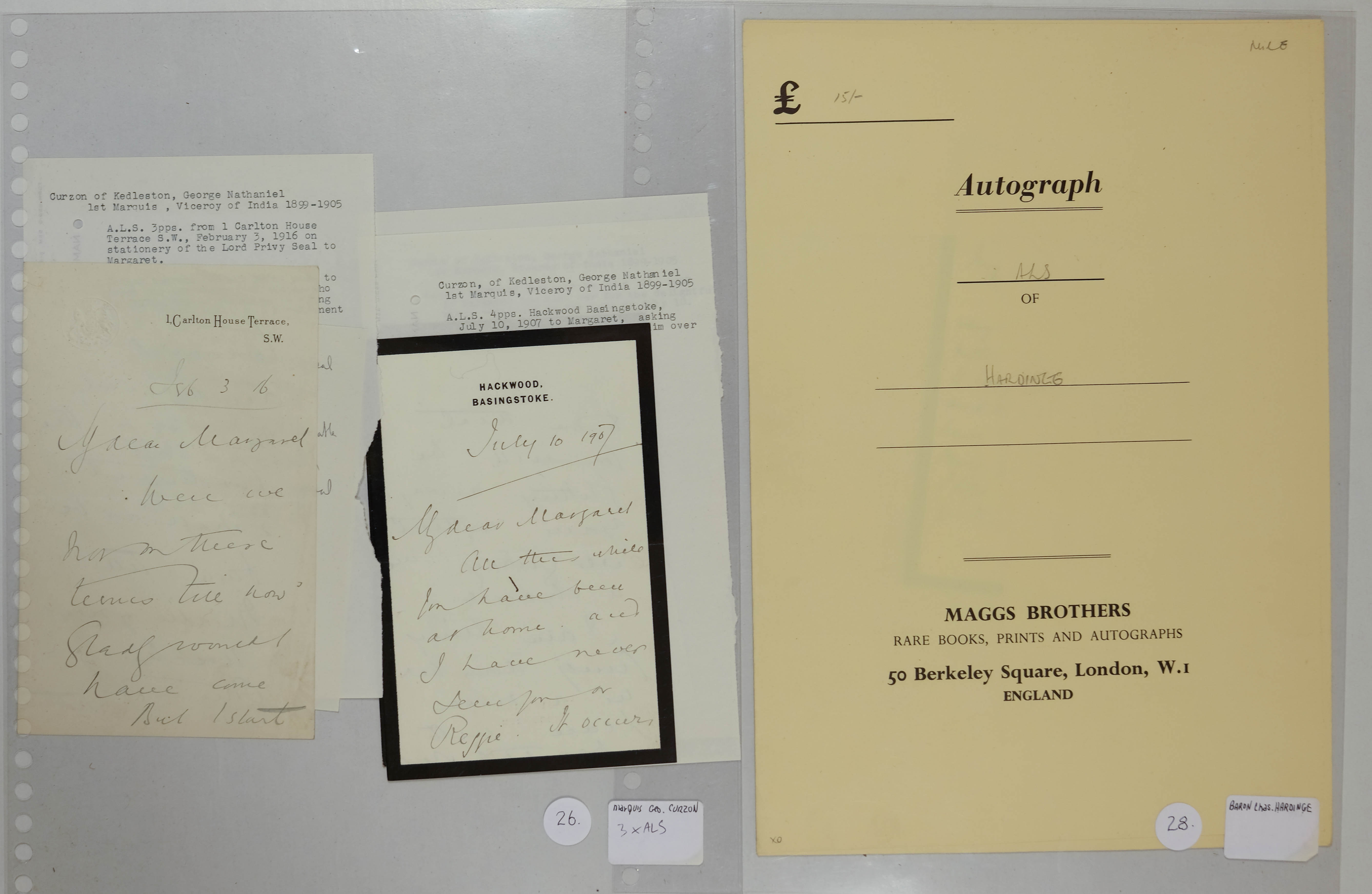 Lot 31 - India. 12 autograph or typed letters signed