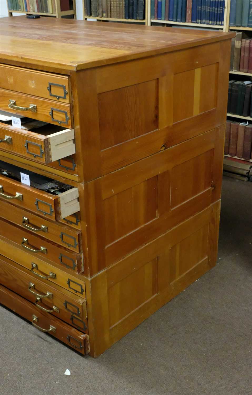 Lot 422 - Plan chest. Modern twelve drawer plan chest,