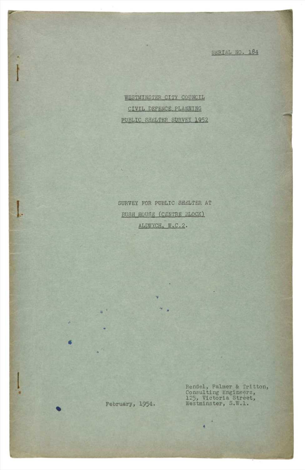 Lot 227 - London: Civil Defence Planning.