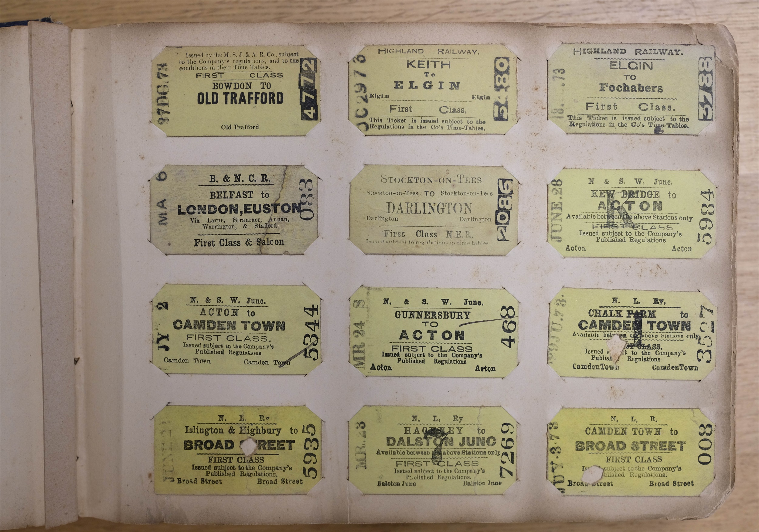 Lot 234 - Railway Tickets. An album of Edmondson