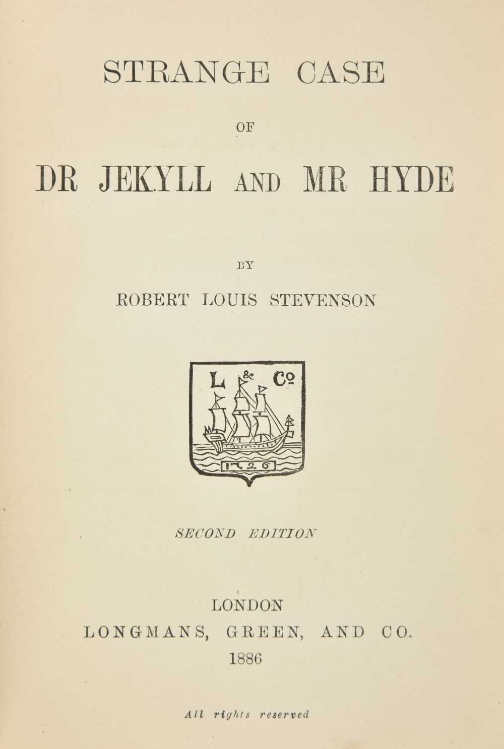 Lot 605 - Stevenson (Robert Louis). Strange Case of Dr