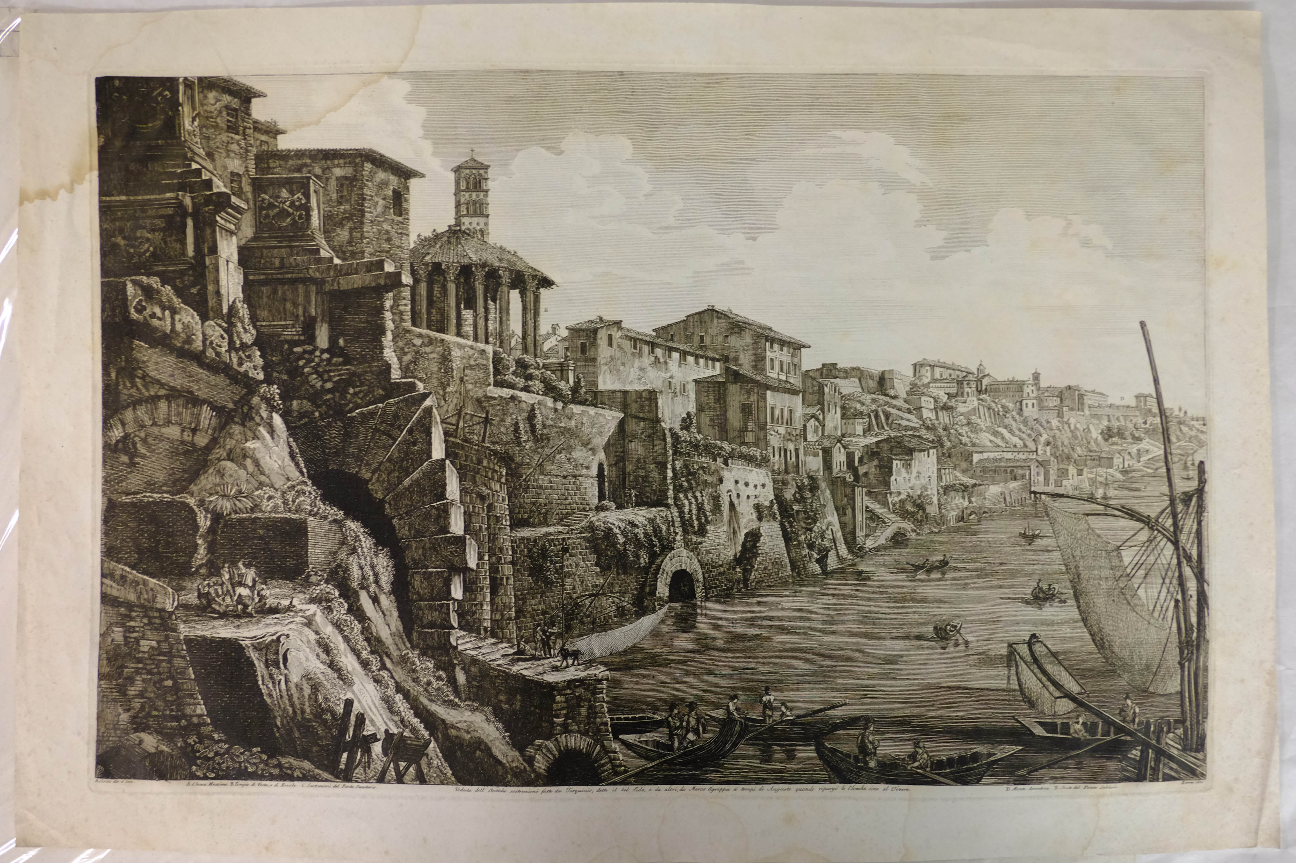 Lot 187 - Rossini (Luigi). Four etching of Rome. 1823