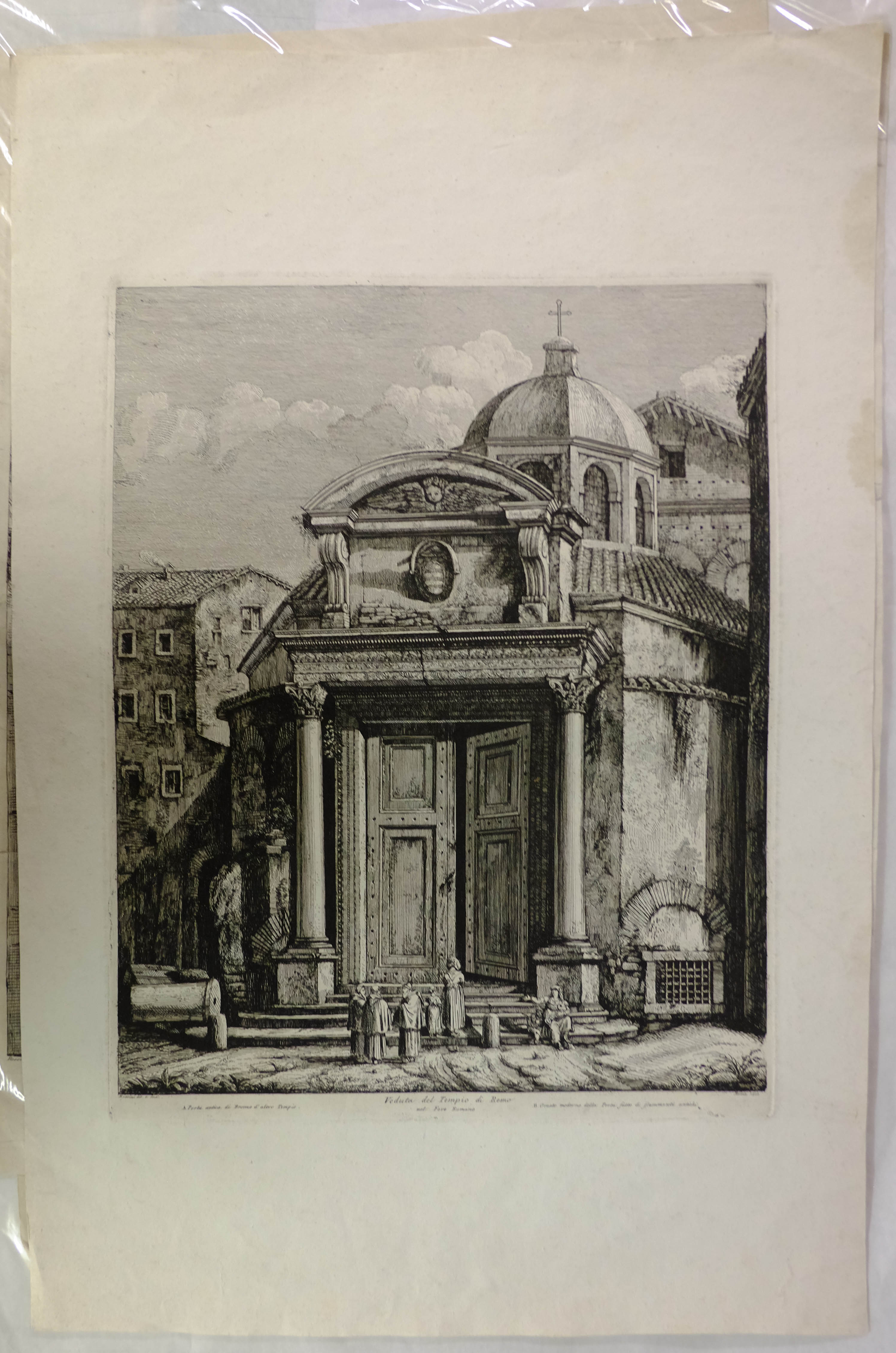 Lot 187 - Rossini (Luigi). Four etching of Rome. 1823