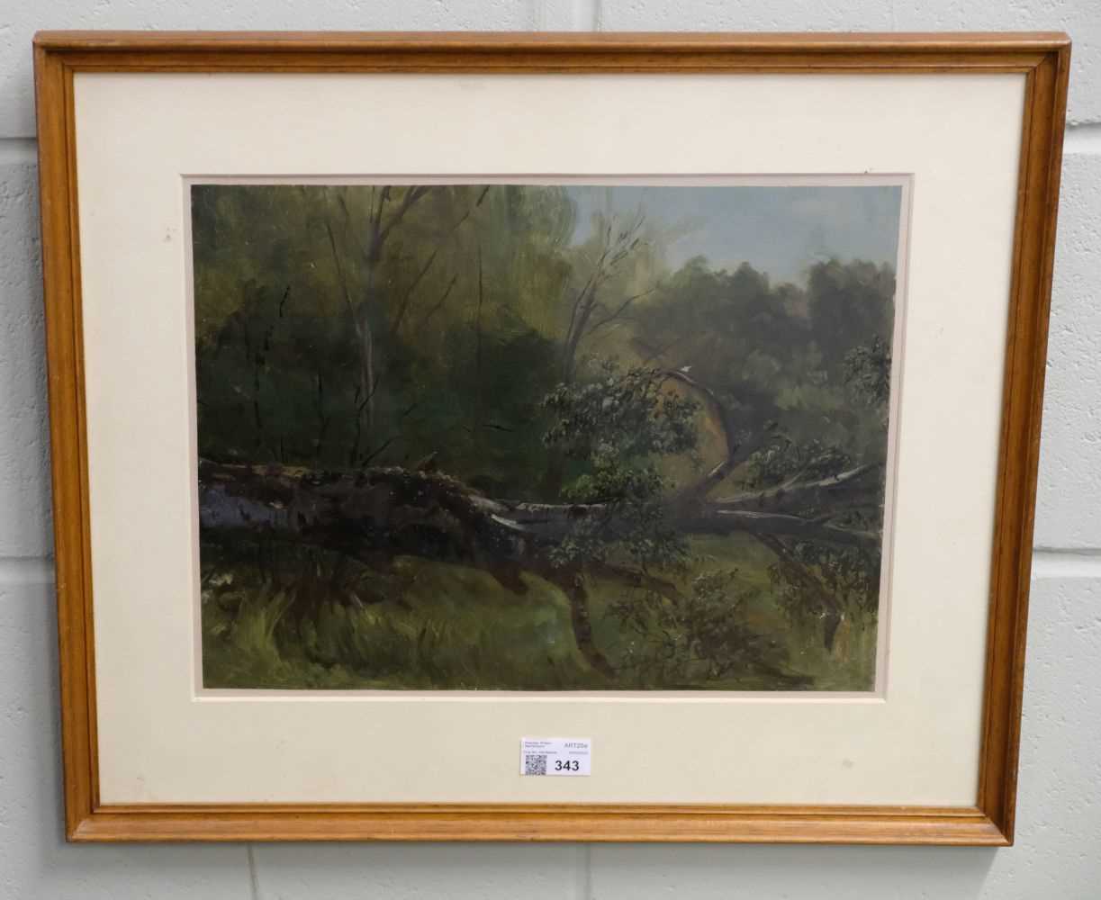 Lot 343 - Calame (Alexandre, 1810-1864). Fallen tree