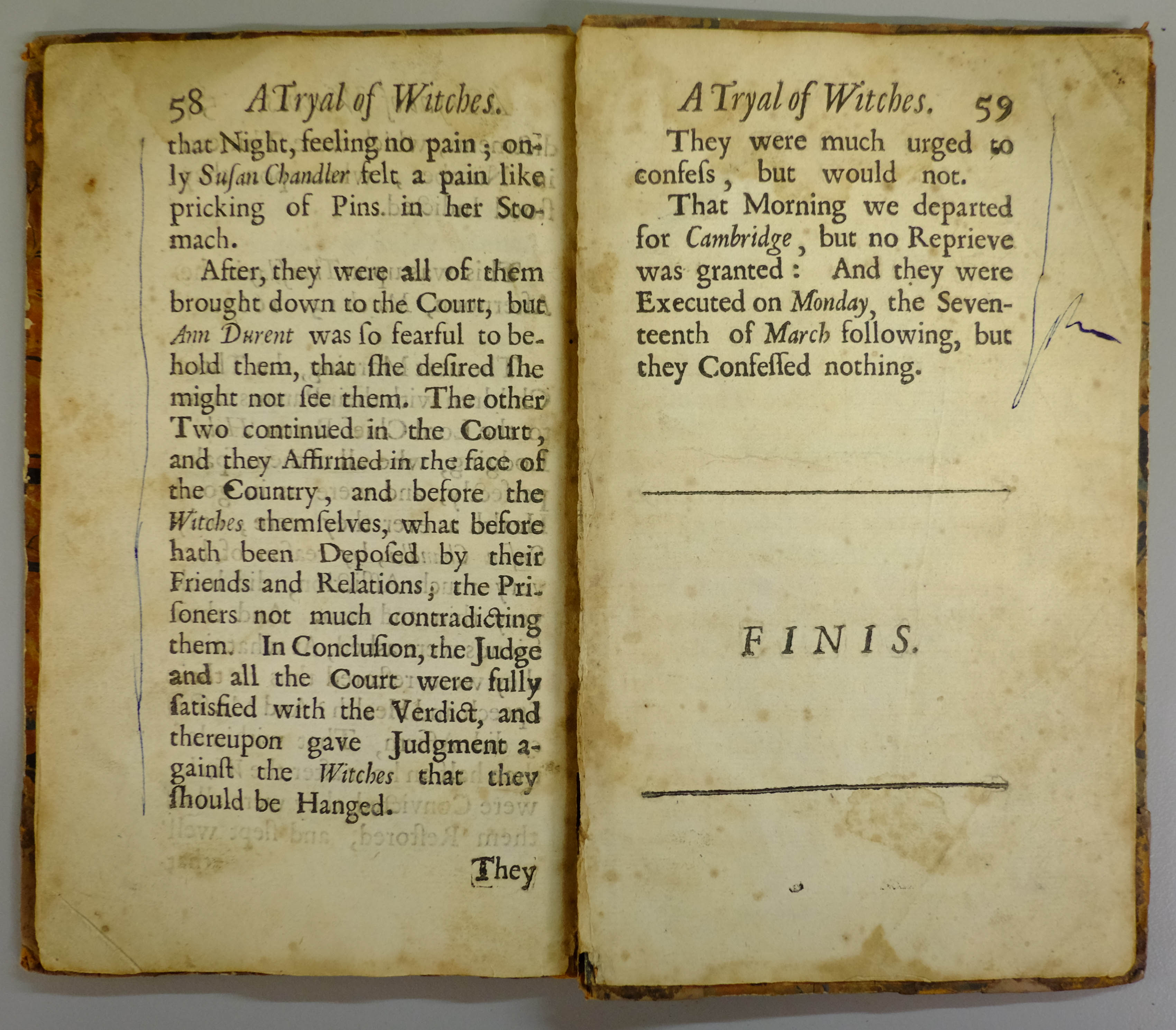 Lot 328 - Witchcraft. A Tryal of Witches, 1st edition,