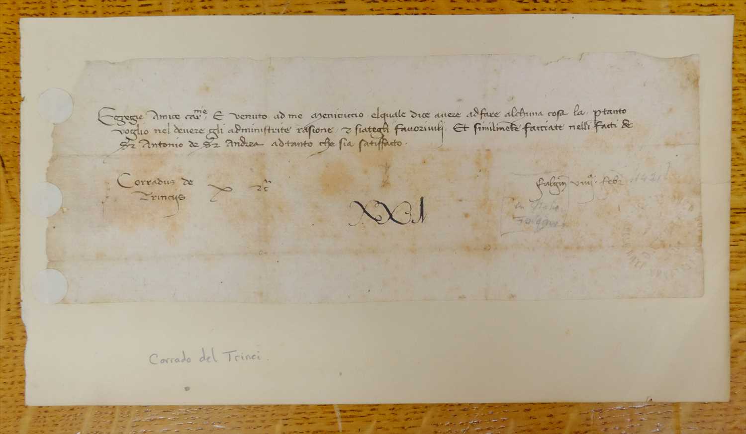 Lot 209 - Italian Renaissance. Group of manuscripts