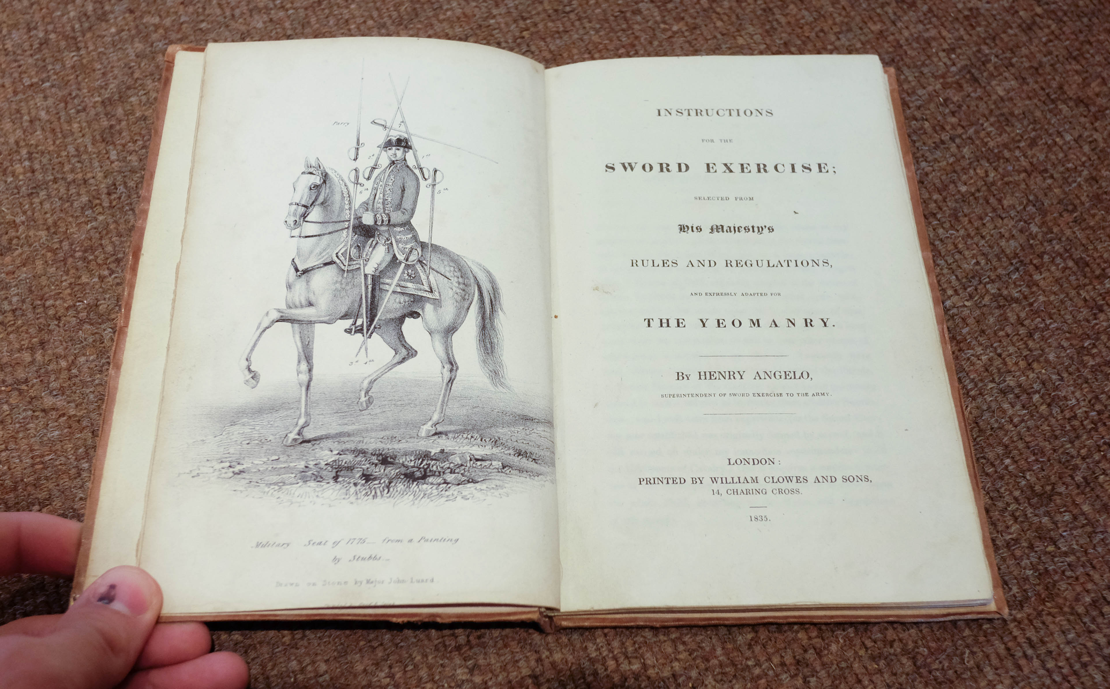 Lot 456 - Angelo (Henry). Instructions for the Sword