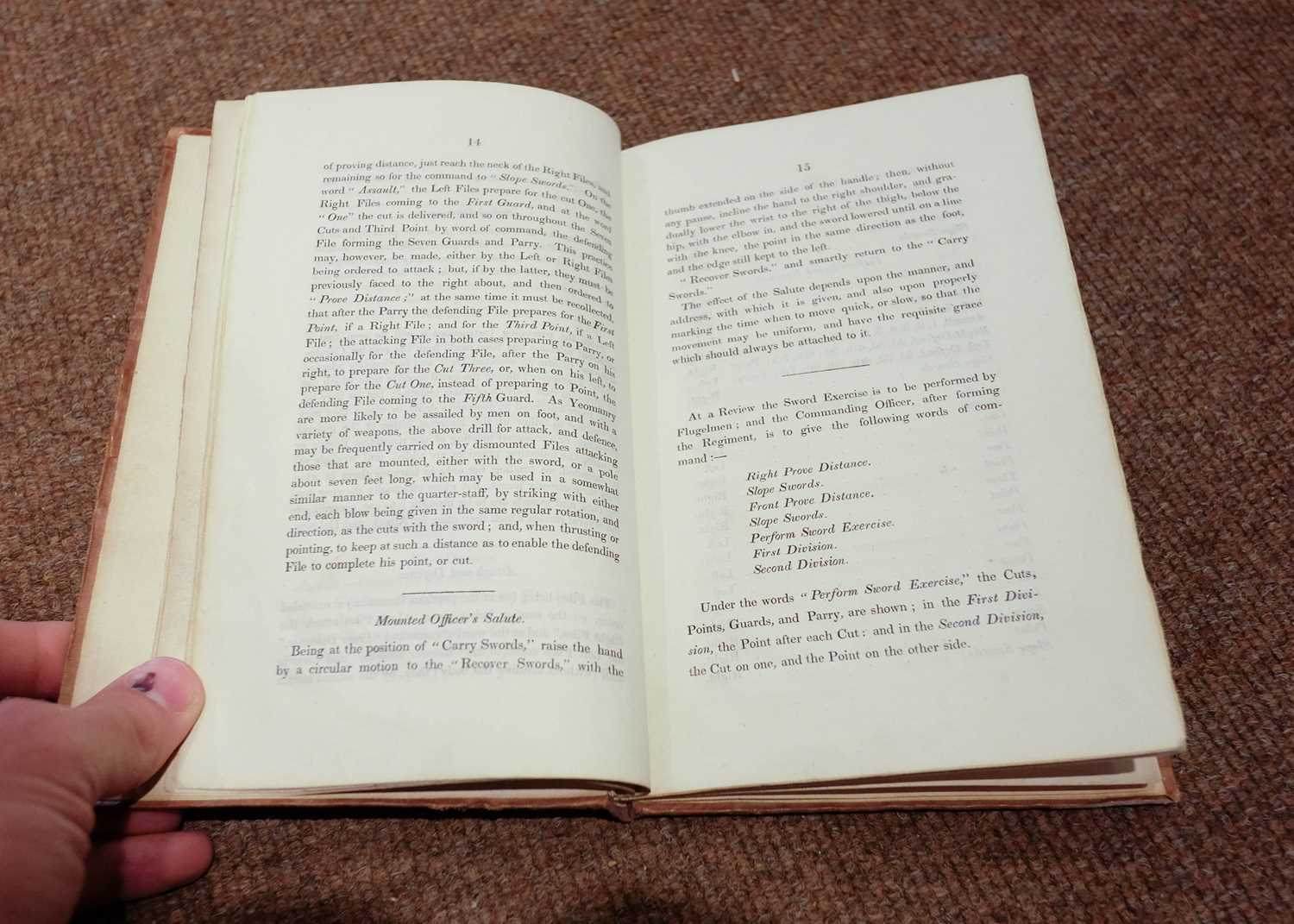 Lot 456 - Angelo (Henry). Instructions for the Sword