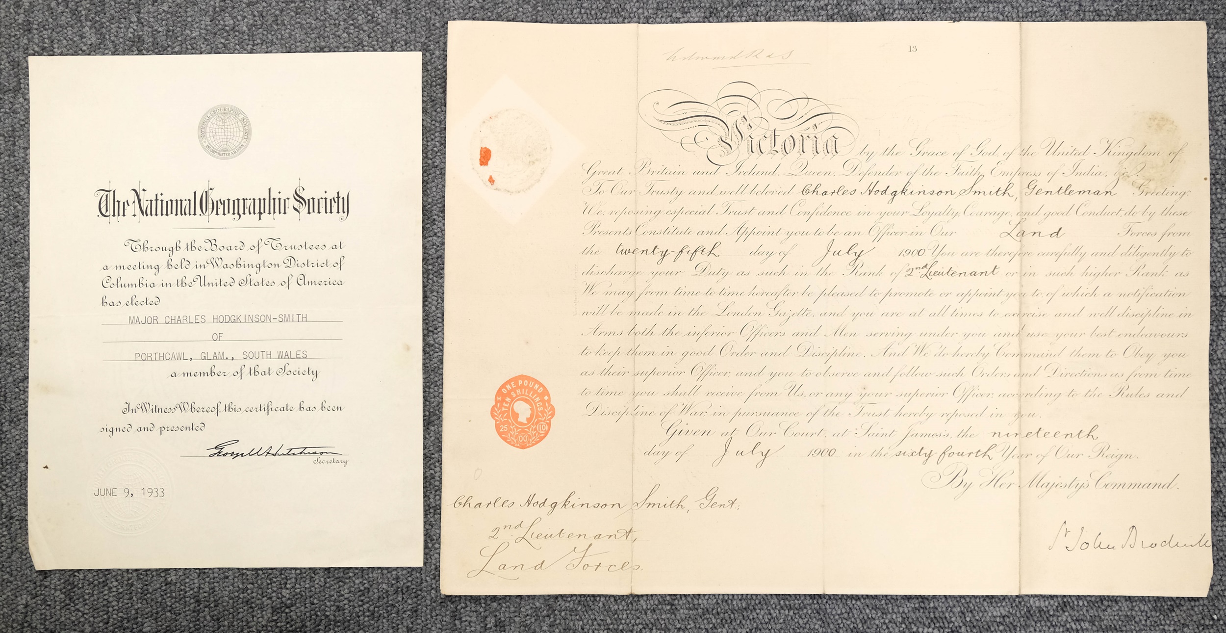 Lot 450 - WWI. An archive relating to Major Charles