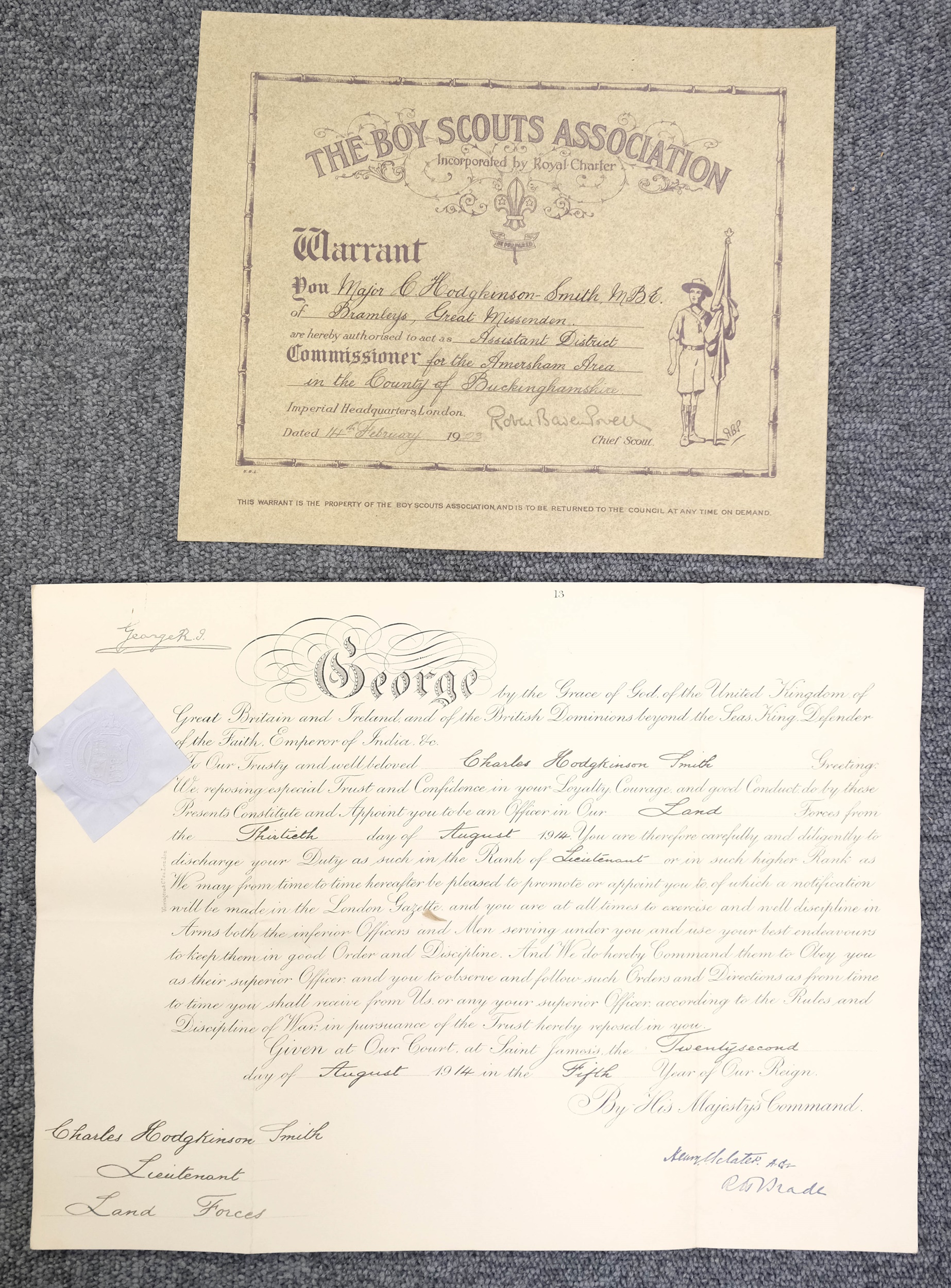 Lot 450 - WWI. An archive relating to Major Charles